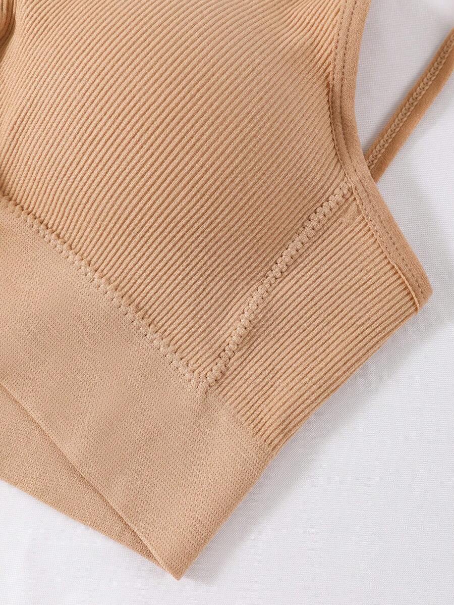 5pcs Set Women's U-Shape Racerback Seamless Wire-Free Sports Bras ...