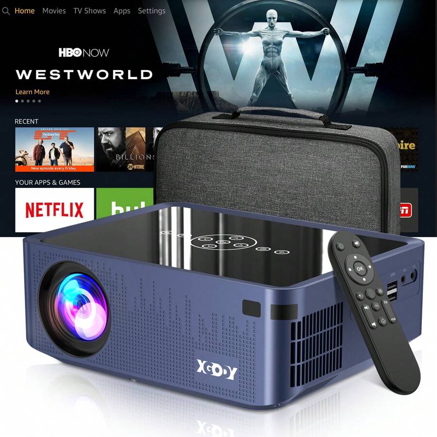 XGODY X1 Pro 8K LED Projector Native 1080p Bluetooth WiFi 5G Beamer ...