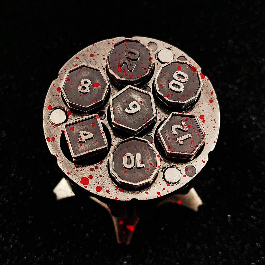 Spinning Desert Eagle Revolver Bullet Polyhedral Dice Cyberpunk COC ...
