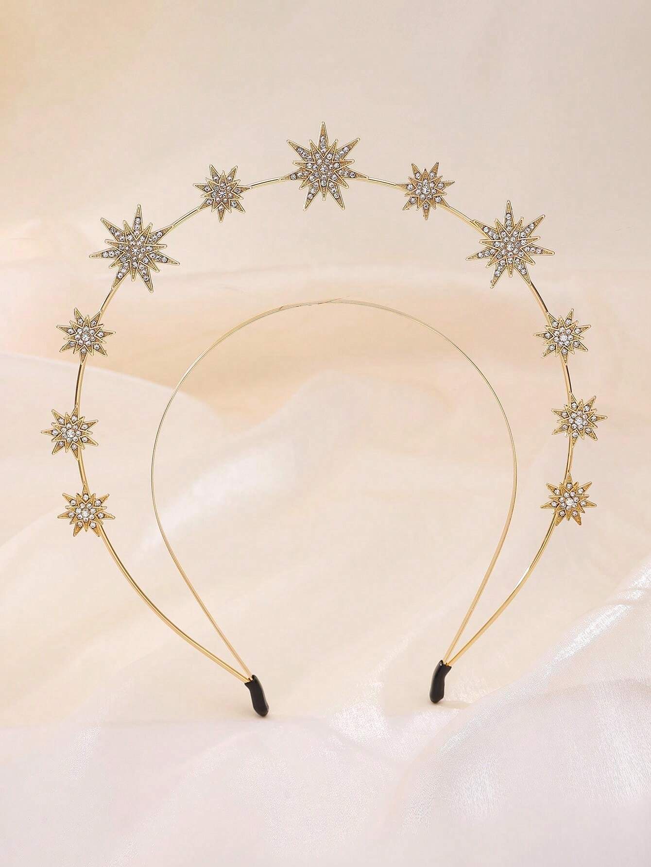 1pc Shiny & Sparkling Women's Headband, Unique Sun Radiant Design, Like ...
