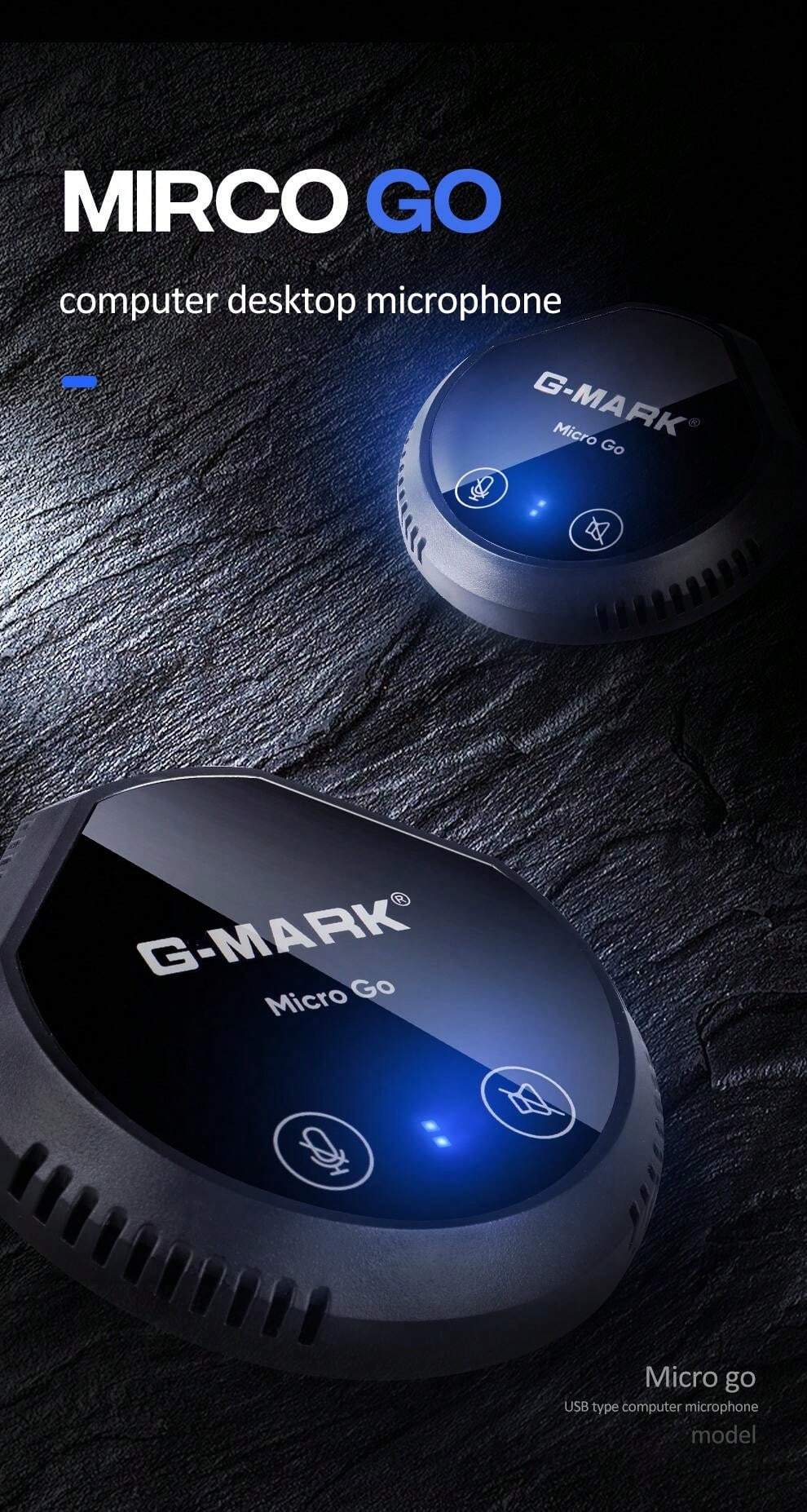 G-MARK Speaker USB G-MARK Micro Go, microfono Bluetooth USB, speakerphone per conferenze, plug ...