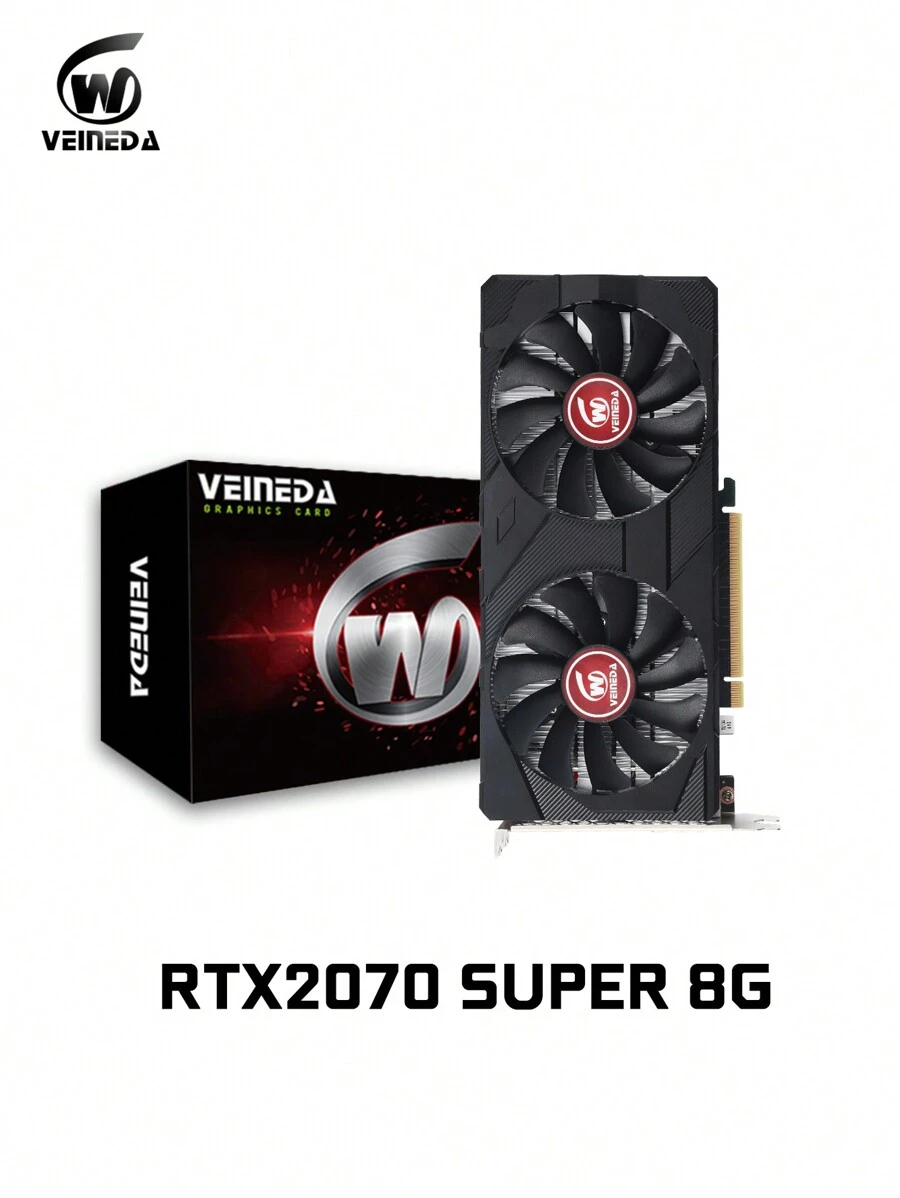 VEINEDA Graphics Card RTX 2070 Super 8GB GDDR6 256Bit PC Gaming Black 2070 S 8G Video Card PCI ...