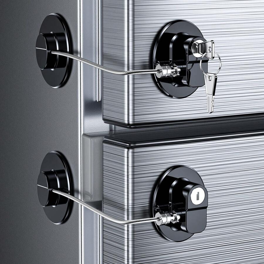 2 Packs Refrigerator Locks With Keys For Kids, Toddlers And Adults ...