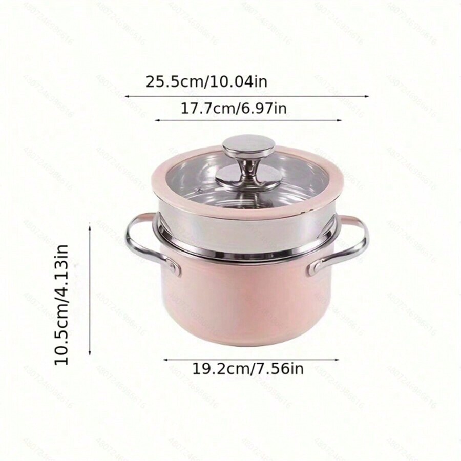 1 Set 304 Stainless Steel Ceramic Coated Pot, Saucepan, Steamer ...