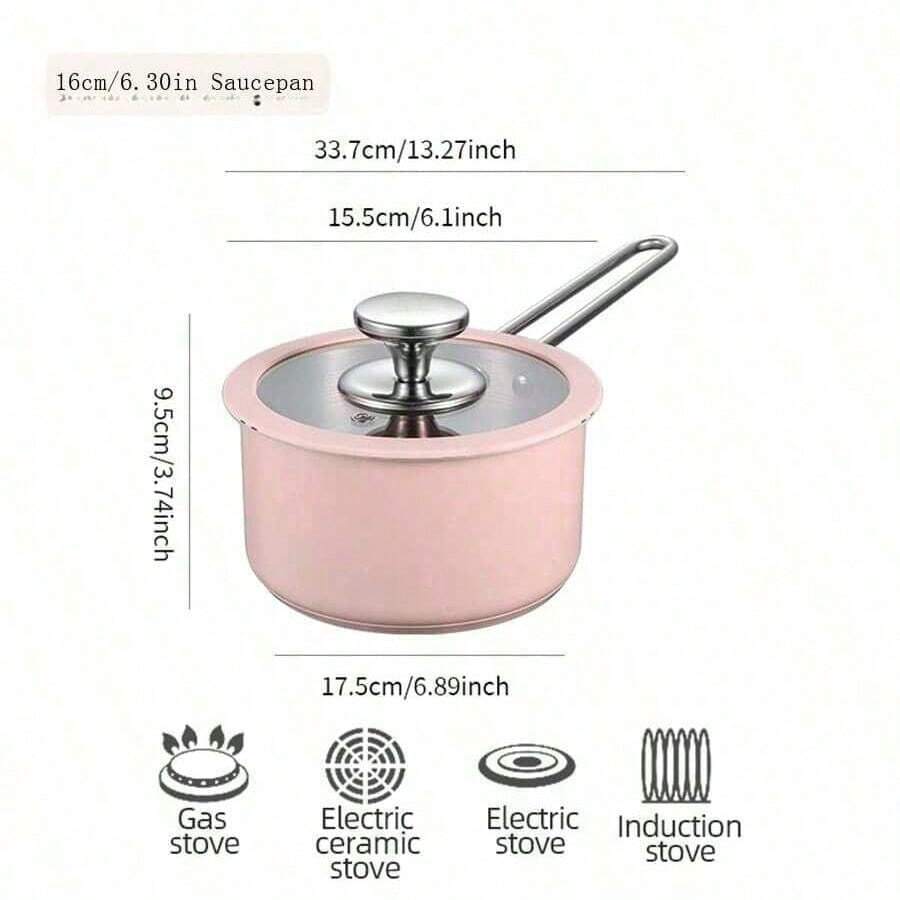 1 Set 304 Stainless Steel Ceramic Coated Pot, Saucepan, Steamer ...