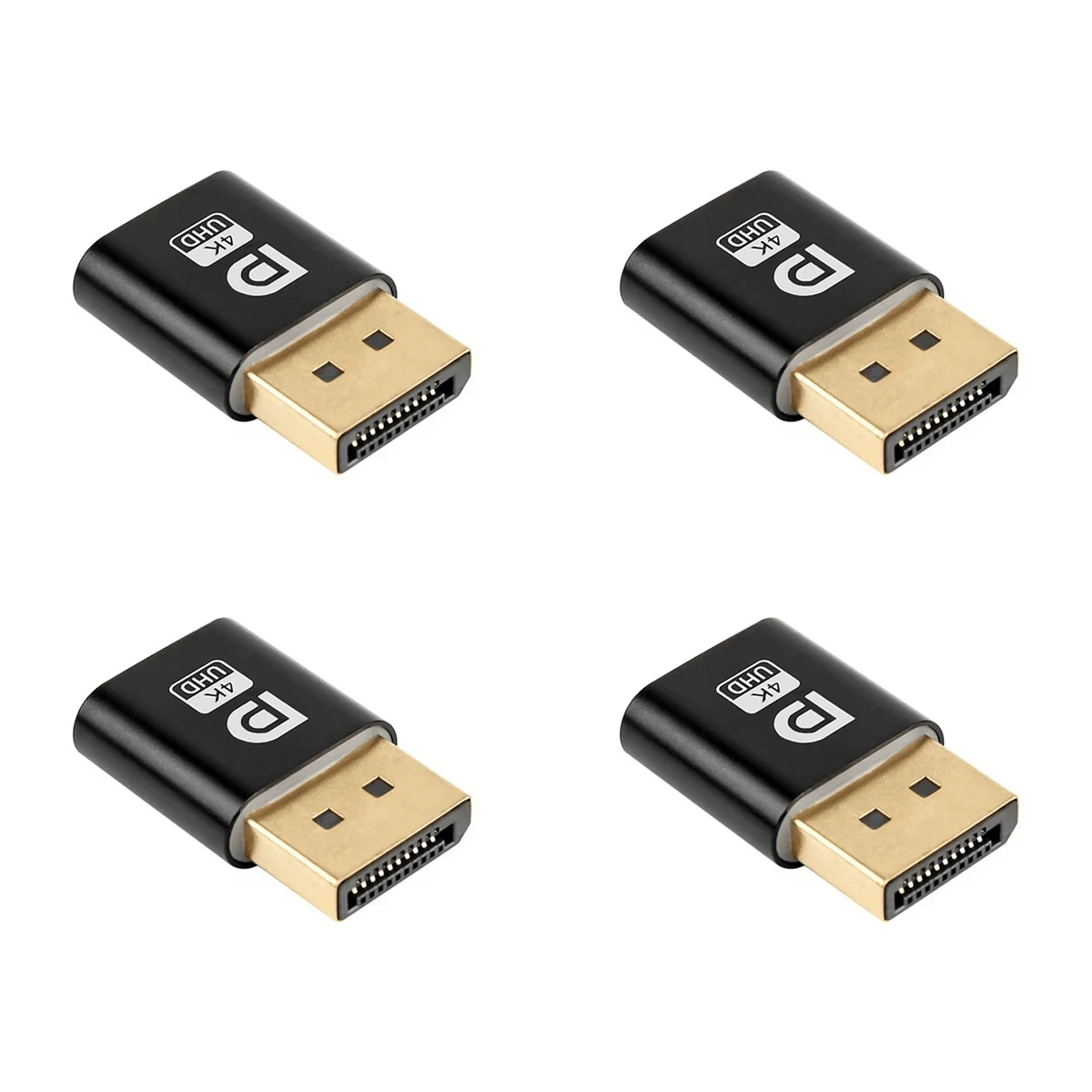 4X 4K DisplayPort Dummy Plug DP Virtual Display Adapter EDID Headless ...