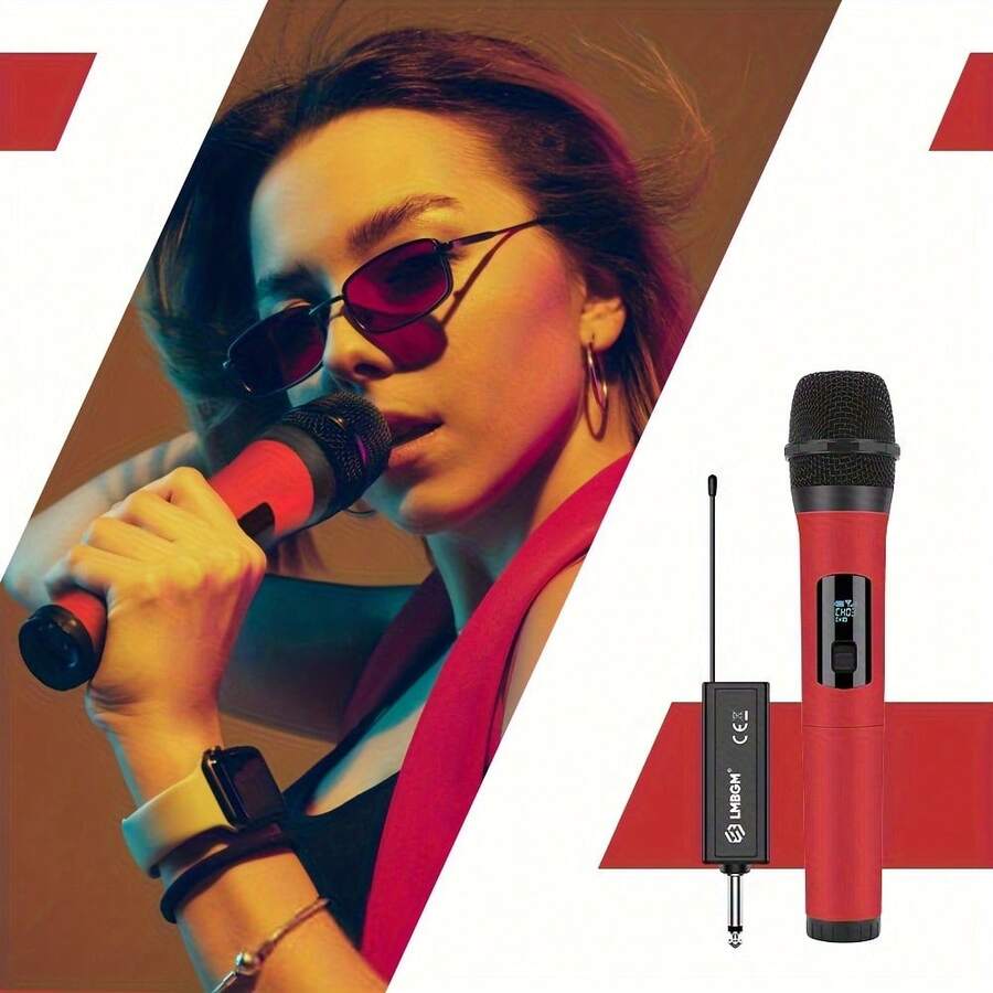 Professional Wireless Microphone Leather Lacquer Craft Home KTV Outdoor ...