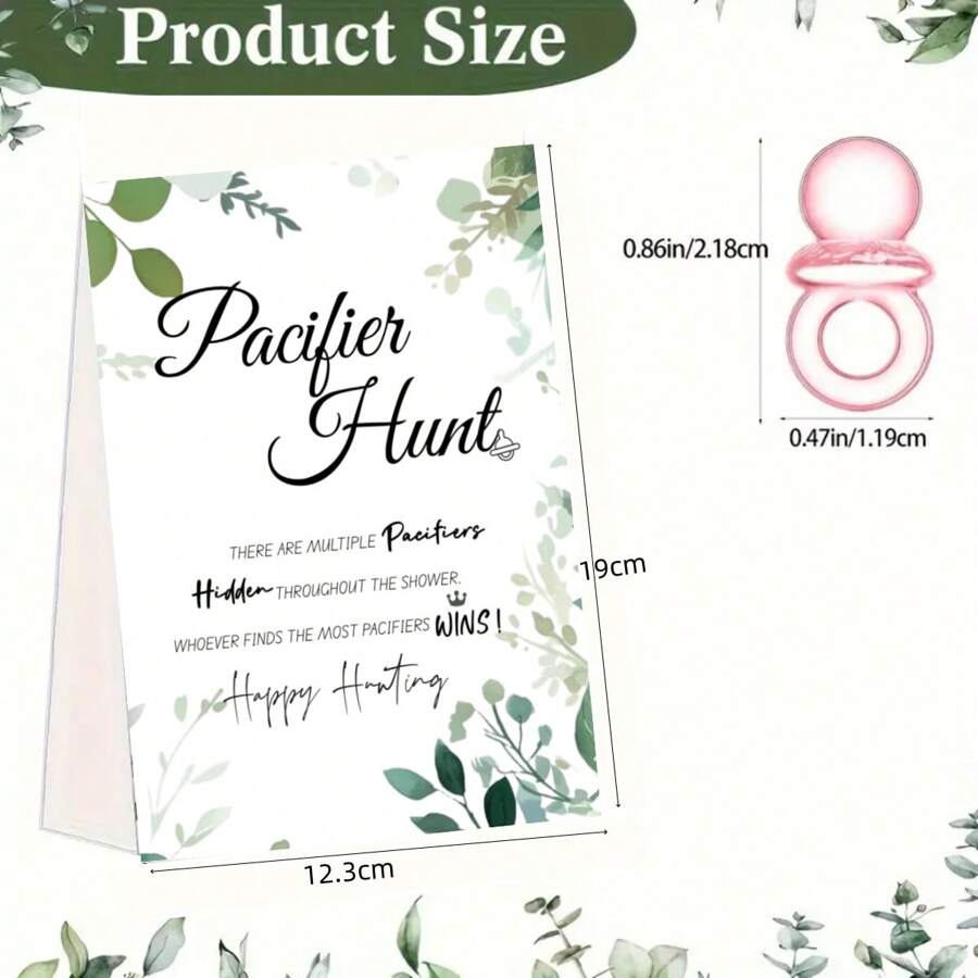 50-Count Mini Plastic Pacifiers + Rustic Gender Neutral Pacifier Hunt ...