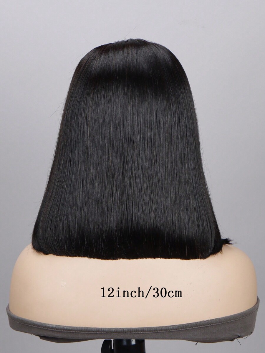 Perruque Bob en cheveux humains sans colle, perruques en cheveux humains prédécoupées et pré ...