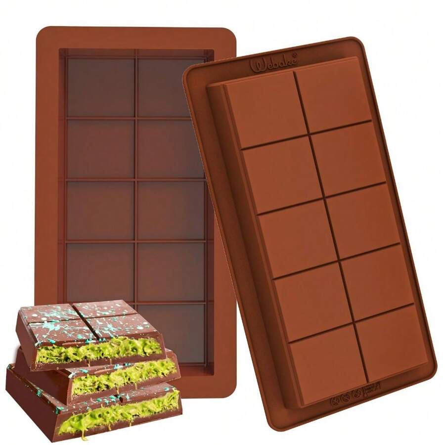 Deep Chocolate Bar Molds Deep Large And Thick Silicone Chocolate Bar ...