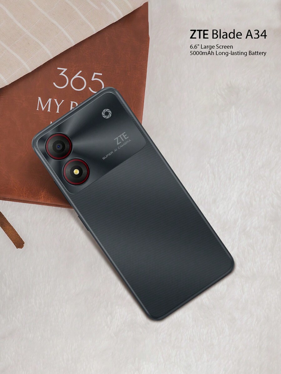 ZTE, Smartphone, Blade A34 Rock Grey, déverrouillé, Android 13, (4 Go de RAM + 4 Go de fusion ...