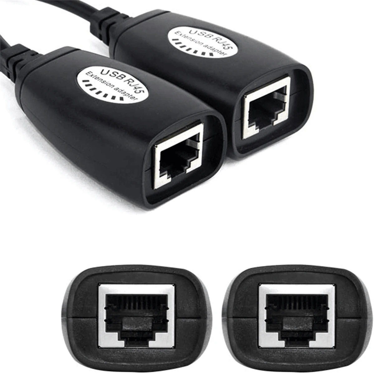 4x USB a RJ45 RJ 45 Cavo LAN Adattatore di estensione Extender Porta di ...
