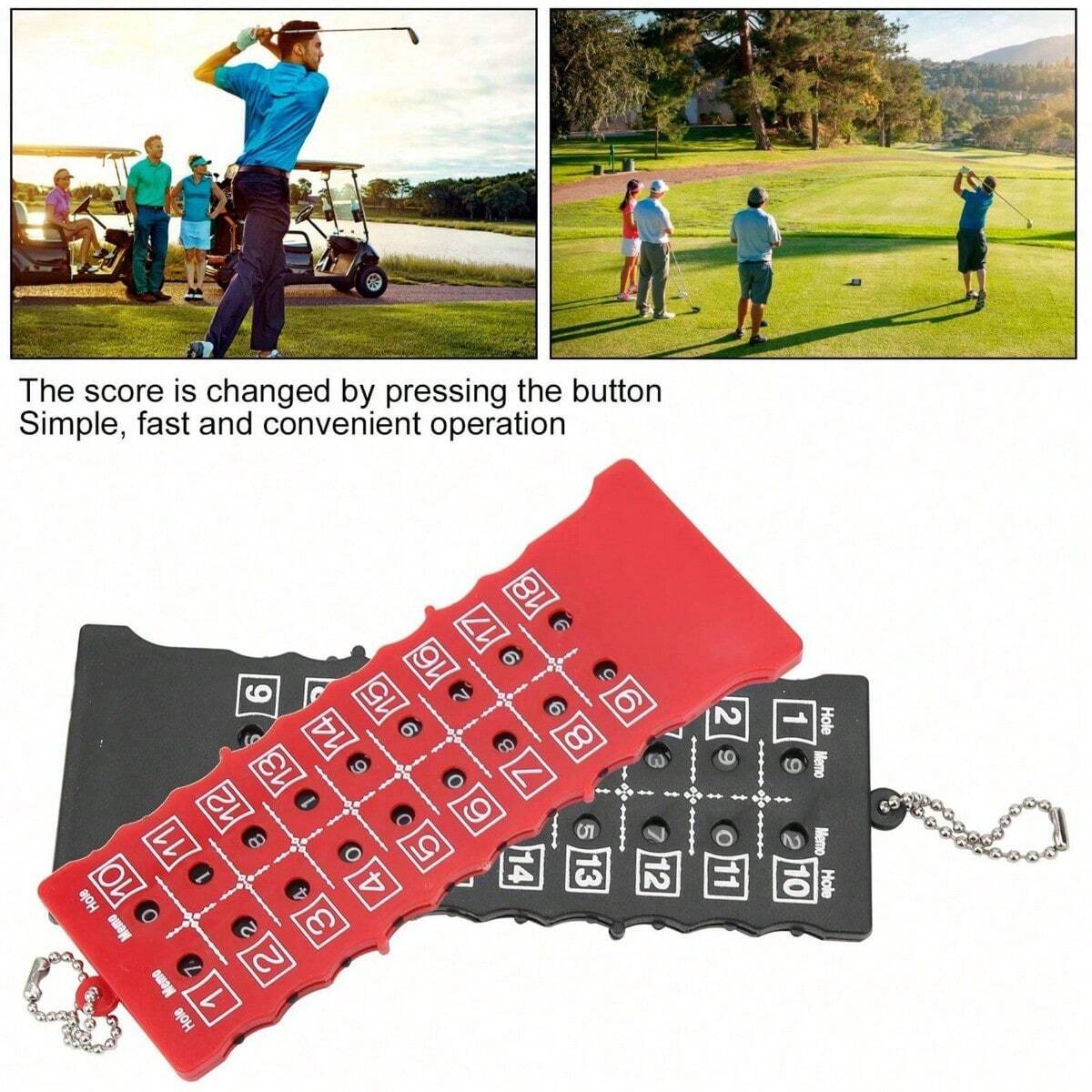 18 Holes Golf Scorecard, Golf Score Counter Golf Stroke Counter ...