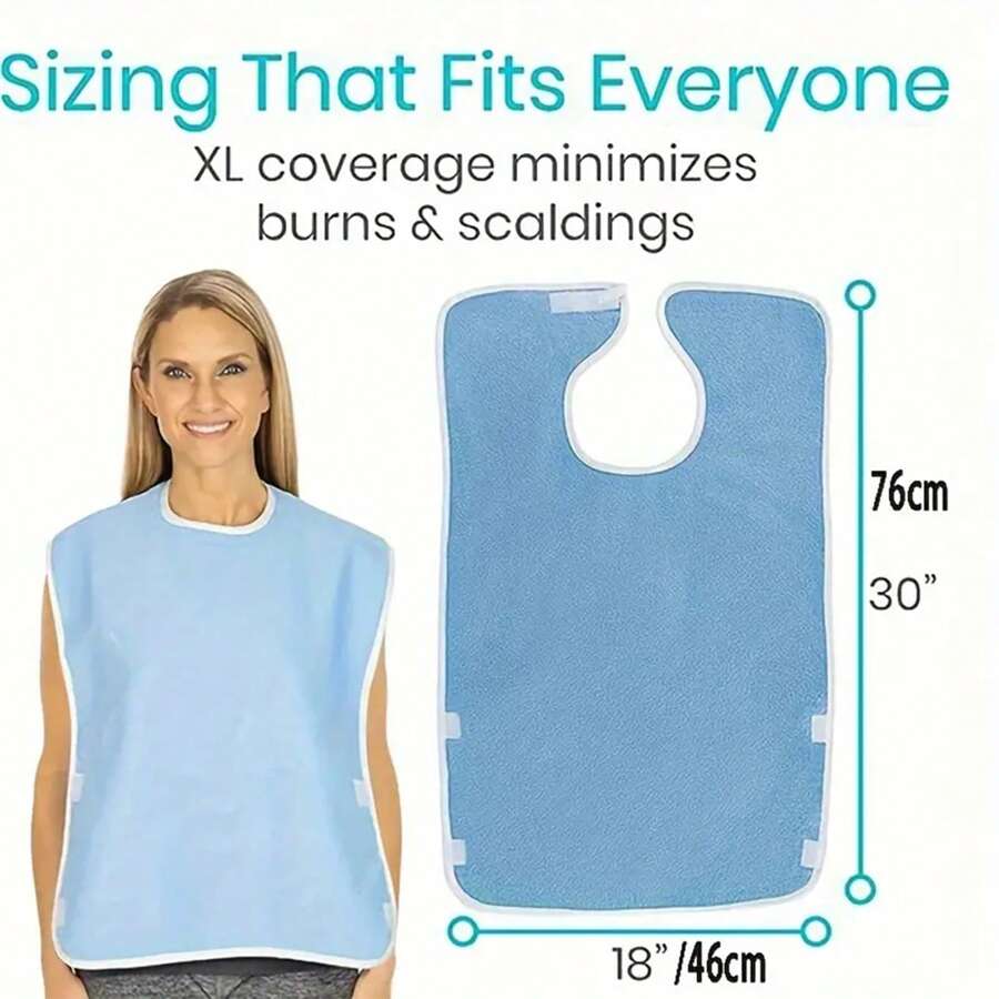 1 /2 Adult Bib, Washable, Elderly Care Meal Assisted Rehabilitation Bib ...