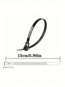 100pcs/Pack Nylon Self-Locking Zip Ties, White Plastic Strapping Bands ...