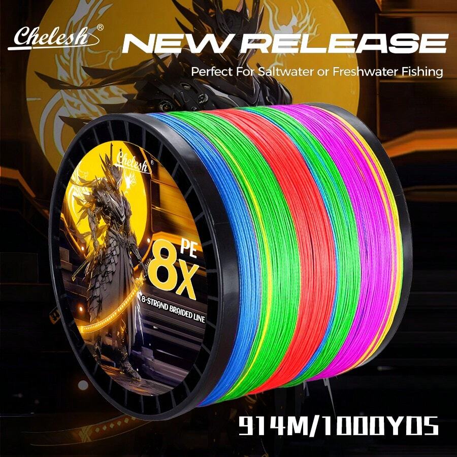 chelesh Chelesh 1000m Robot Warrior Multicolor 8-Strand Braided PE ...