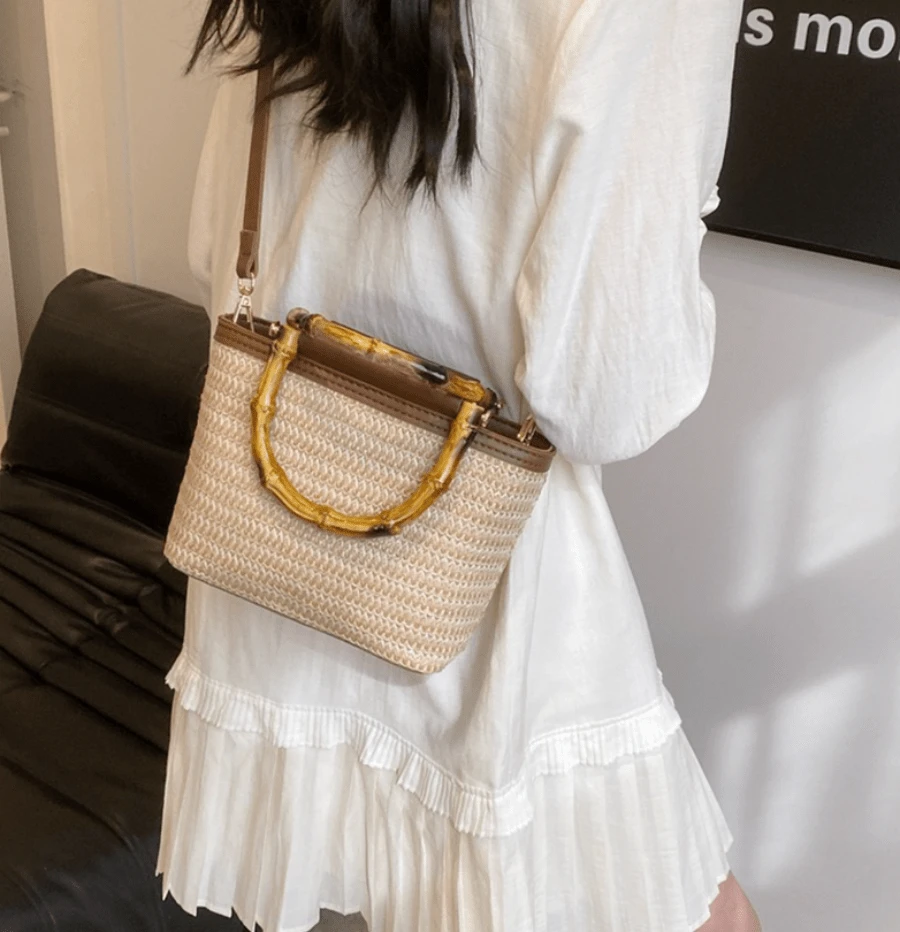 Vintage Hand-Held Straw Bag | SHEIN USA