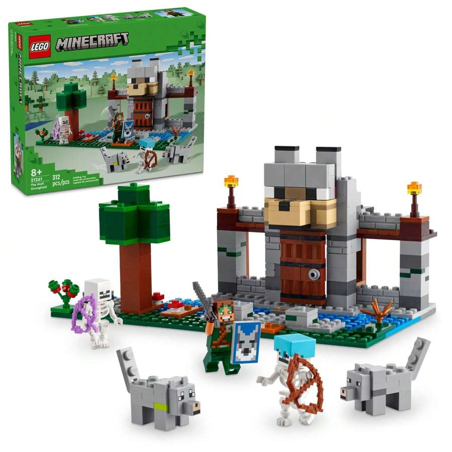 LEGO Fortaleza del bastión del lobo Minecraft, juguete de videojuego ...