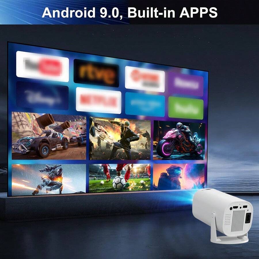 [180° Verstelbare Standaard] Nieuwe Mini Smart Projector Met WiFi, Full ...