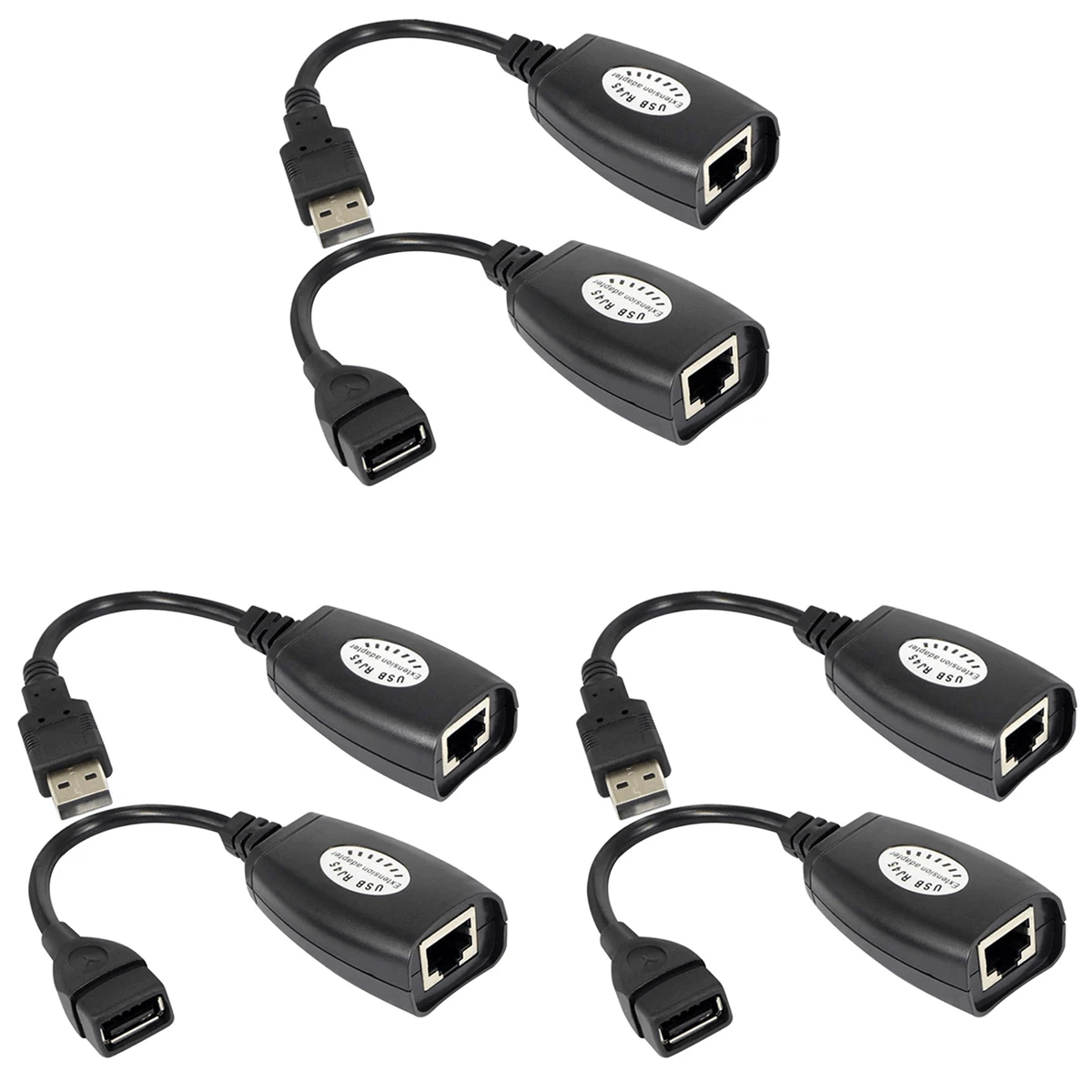 6x USB a RJ45 RJ 45 Cavo di prolunga LAN Adattatore Extender ...