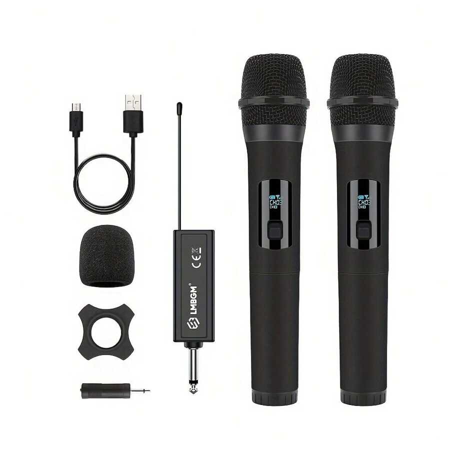 LMBGM Professional Wireless Microphone Leather Lacquer Craft Home KTV ...