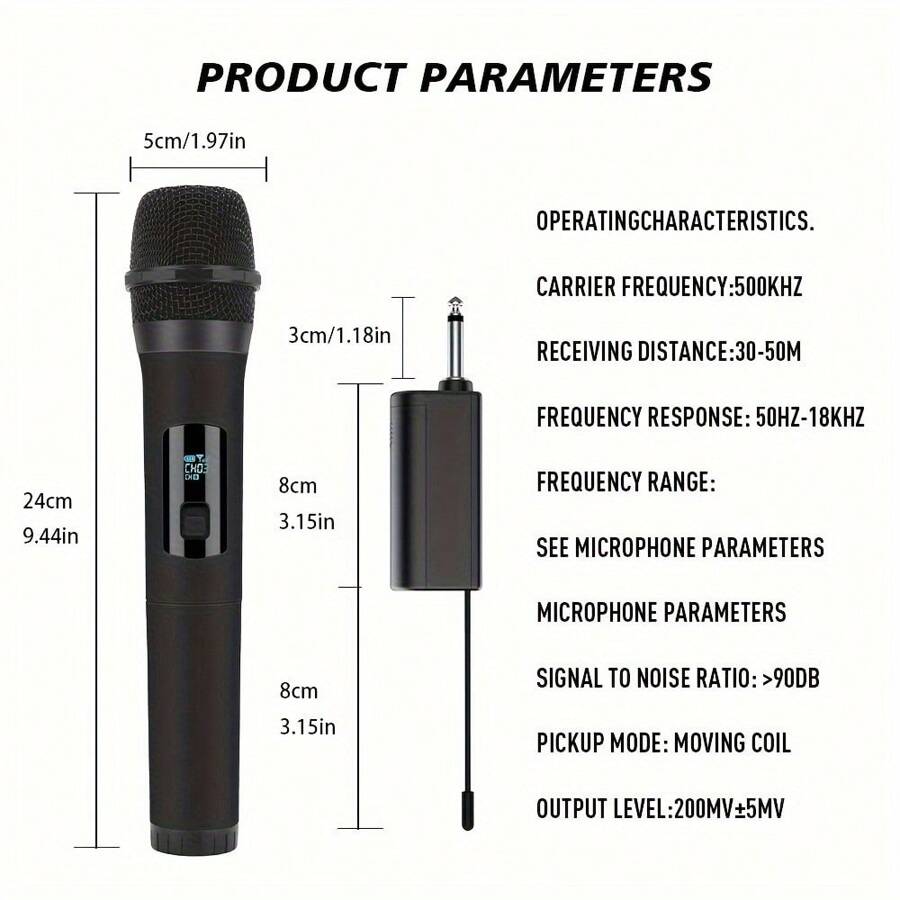 LMBGM Professional Wireless Microphone Leather Lacquer Craft Home KTV ...