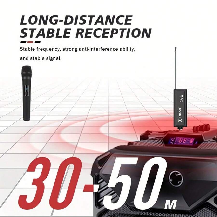 LMBGM Professional Wireless Microphone Leather Lacquer Craft Home KTV ...