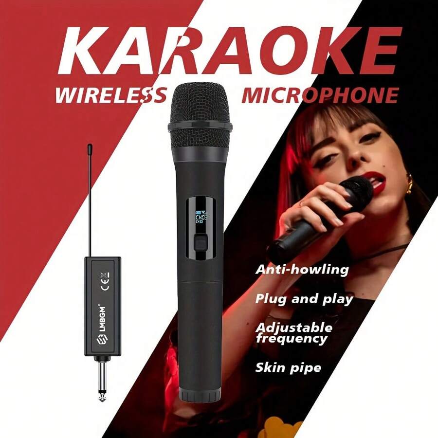 LMBGM Professional Wireless Microphone Leather Lacquer Craft Home KTV ...