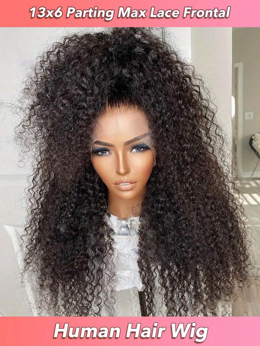 Human Hair 13x6 Lace Front Wigs With Bady Hair Pre Plucked 180% Density Deep Curly Wave Glueless ...