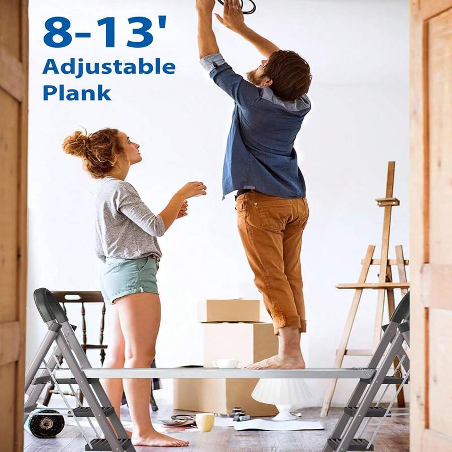 8-13ft Aluminum Plank Up To 440LBS Load Capacity With Adjustable Work ...