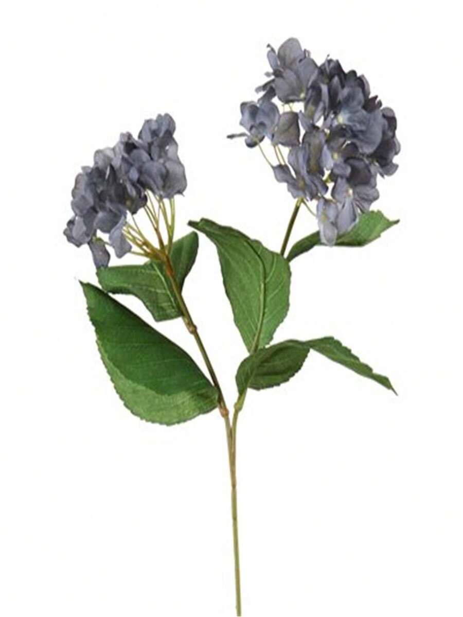 DIY Flower Antique New Gray Blue Hydrangea X 2 With 5 Leaves - Pack Of ...