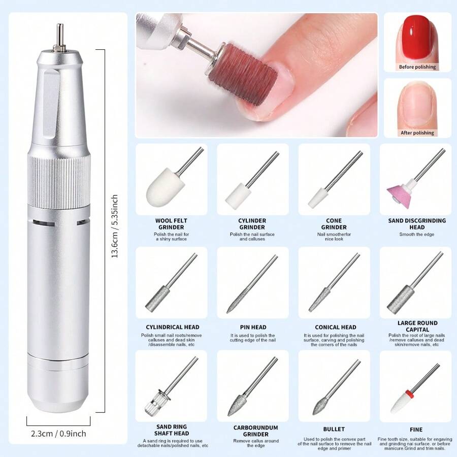 Portable Professional Electric Drill Nail Machine Display Nail Grinder ...