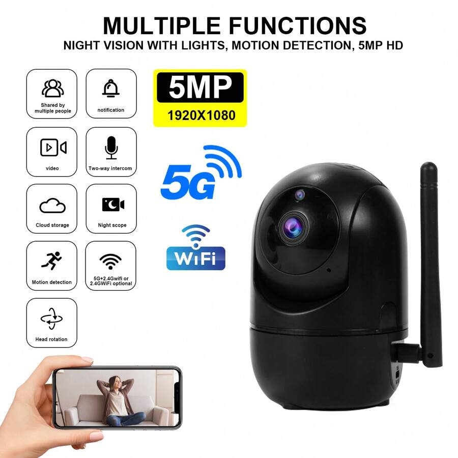 Cámara de seguridad inalámbrica WiFi 8MP/5MP 1080P HD de doble banda 2 ...