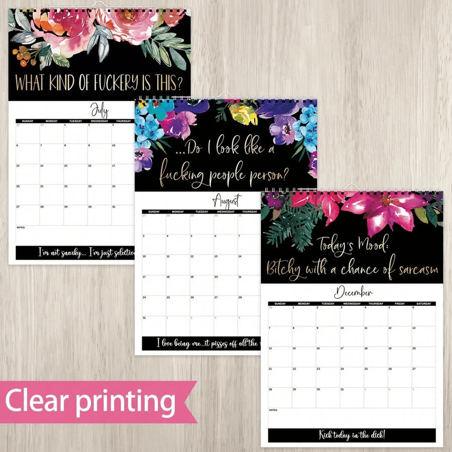 2025 Exhausted Woman Calendar - Humorous Stress Relief Wall Calendar ...