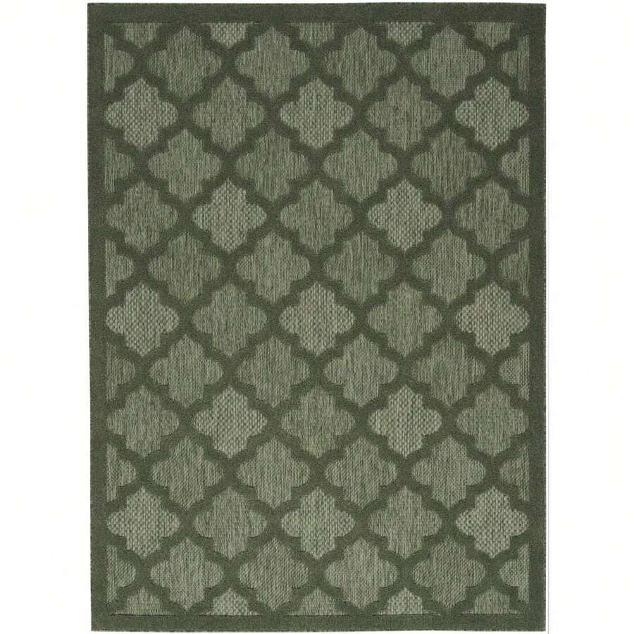 Easy Care 5' X 7' Green Modern Rug | SHEIN USA