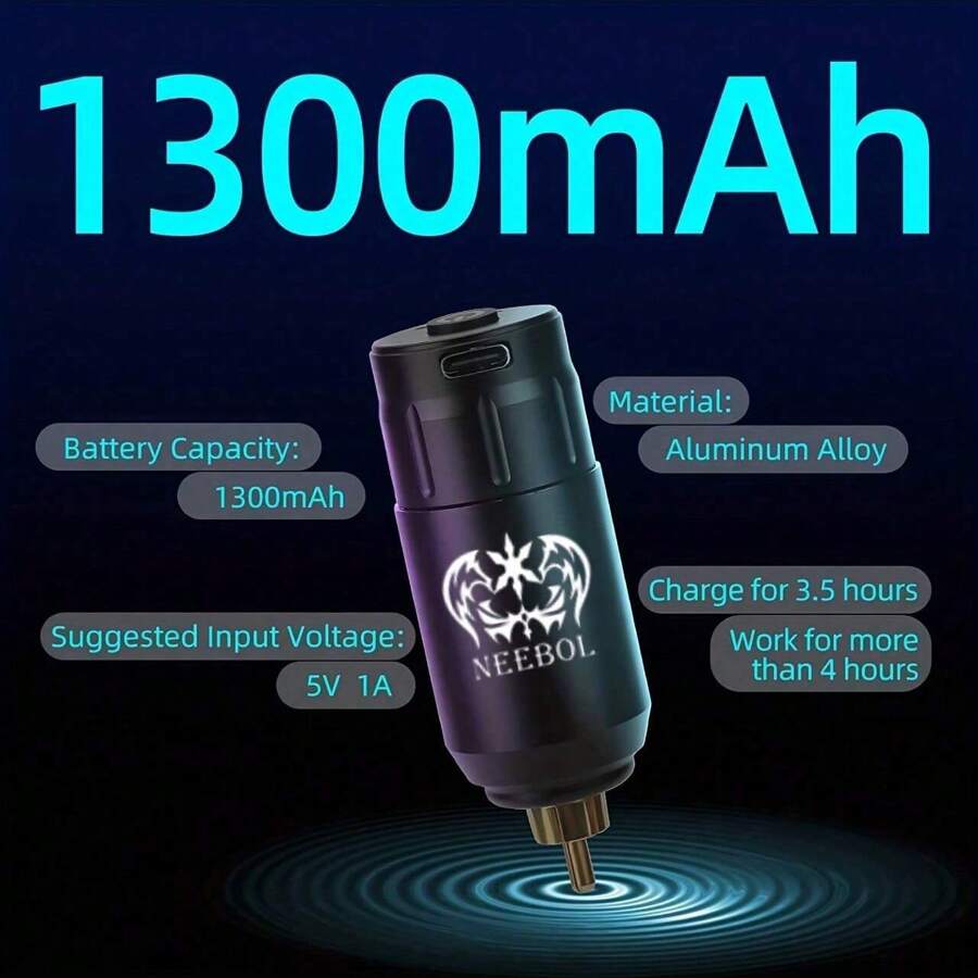 Neebol Neebol Wireless Tattoo Power Supply For Tattoo Machine Cordless ...