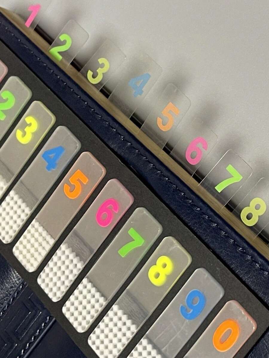 200pcs Transparent Numbered Index Sticky Labels, Strong Adhesive ...