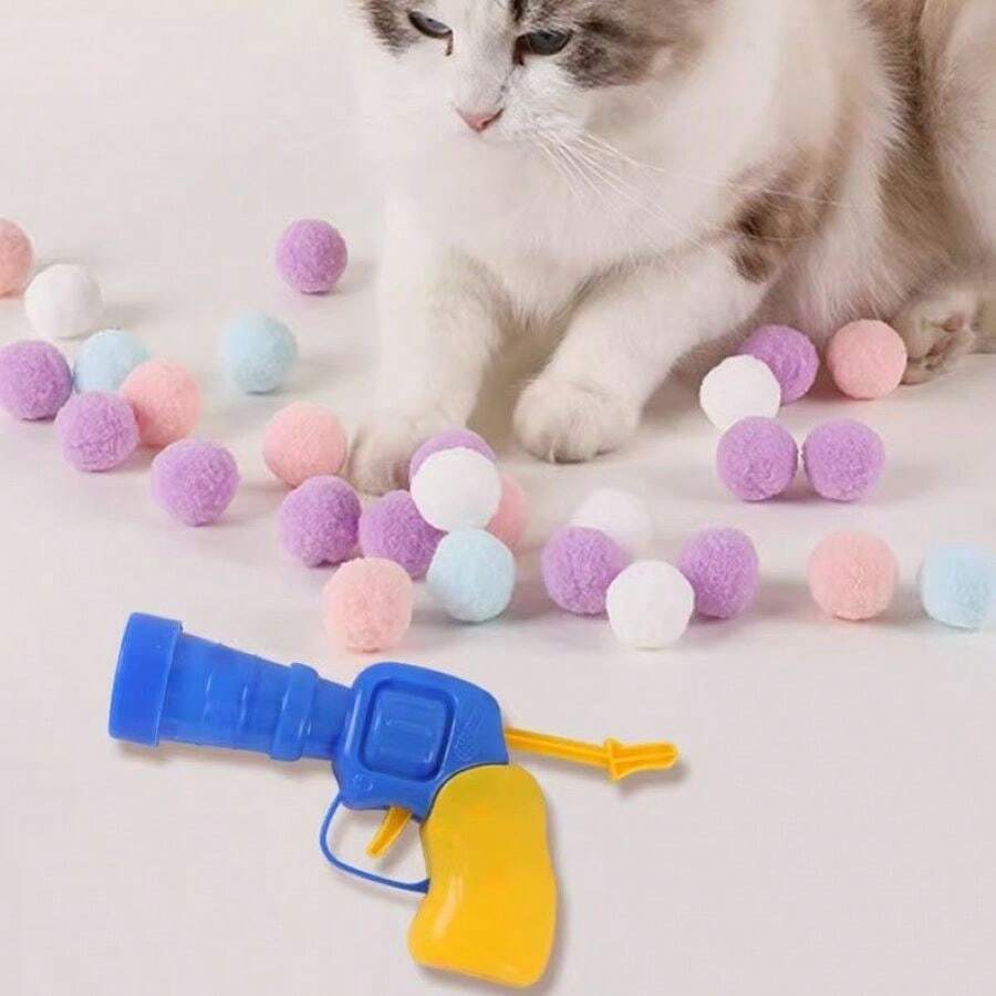 Pet Toys, Plush Ball Launchers, Fun Teasing Cats, Catapult Guns, Cat ...