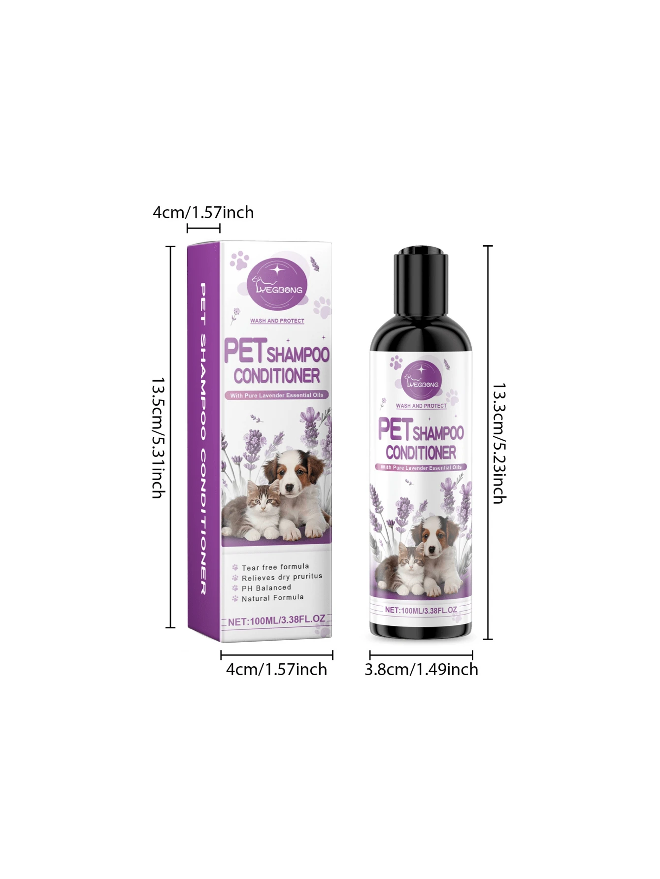 Lavender Pet Shampoo, Gentle Cleansing For Cat And Dog Fur, Leaving It ...