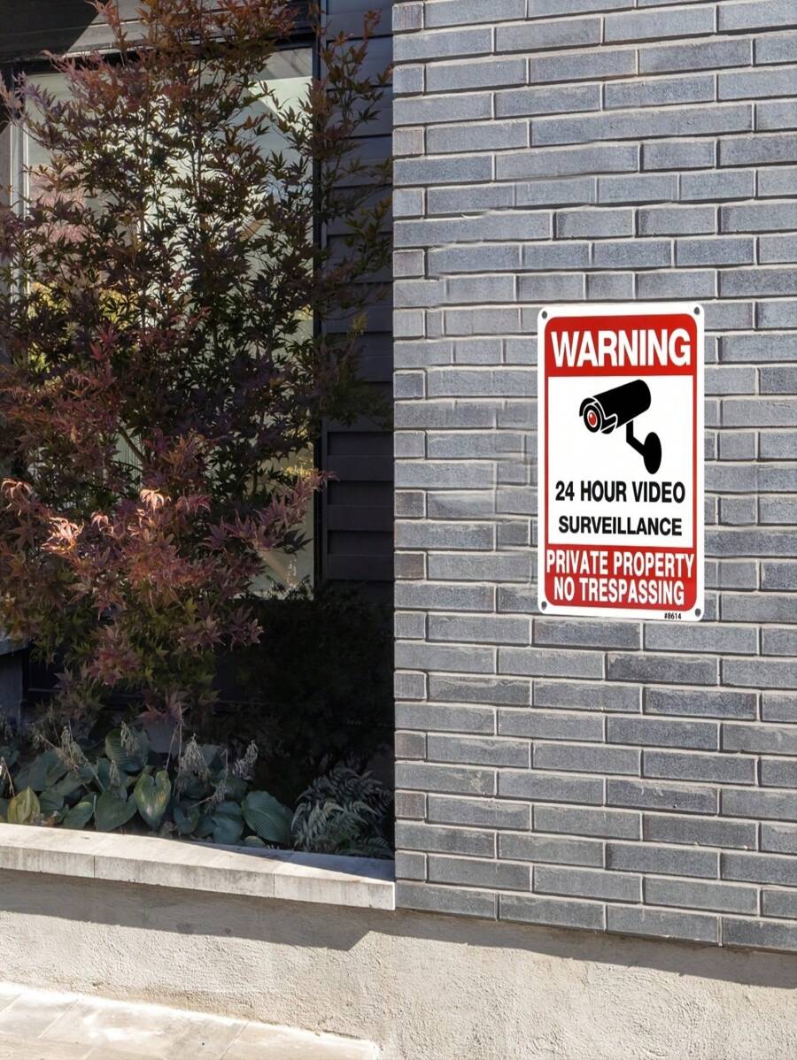 2pcs No Trespassing Signs Private Property, Metal 24 Hour Home And ...