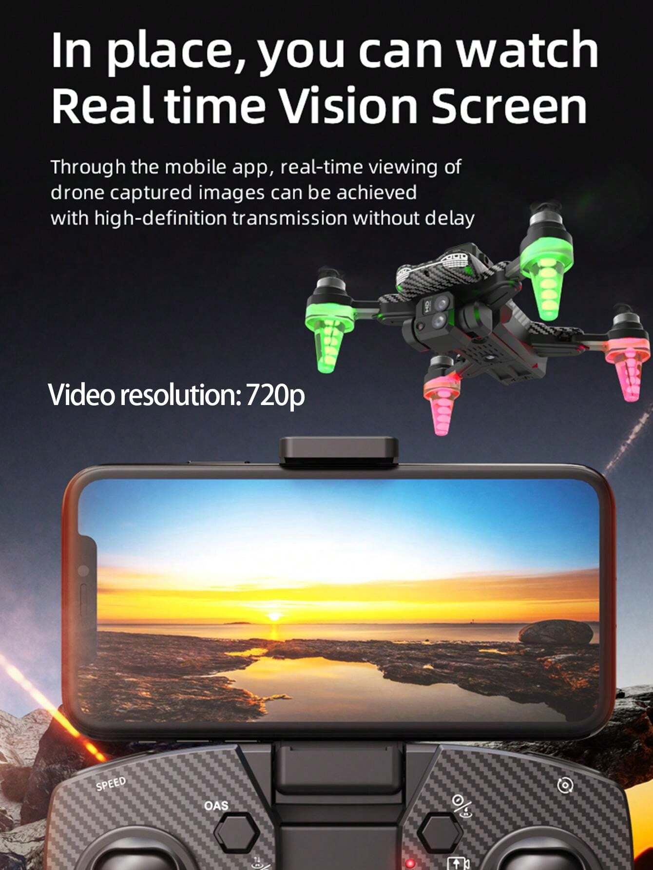 C19S, Drone, Gradient Lights, Quadcopter, Remote-Controlled Drone ...