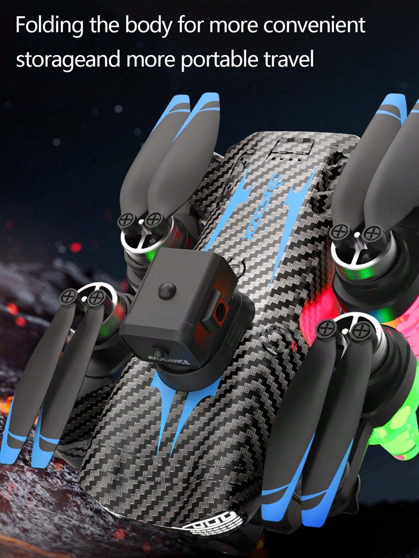 C19S, Drone, Gradient Lights, Quadcopter, Remote-Controlled Drone ...