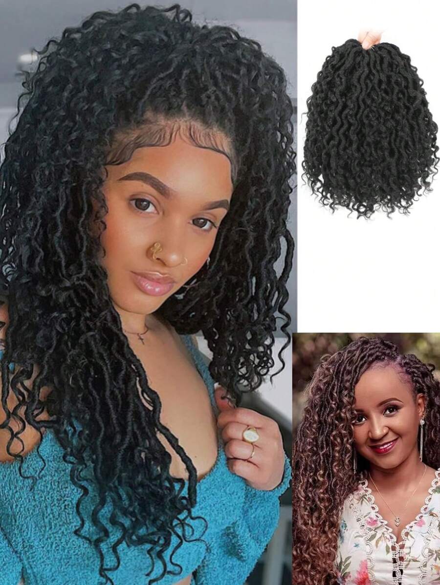 Goddess Locs Crochet Hair 14 polegadas Ginger Faux Locs Crochet Hair ...