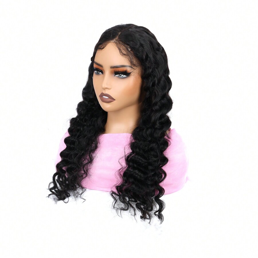 Perruque sans colle Wear And Go à mèches profondes bouclées en cheveux ...