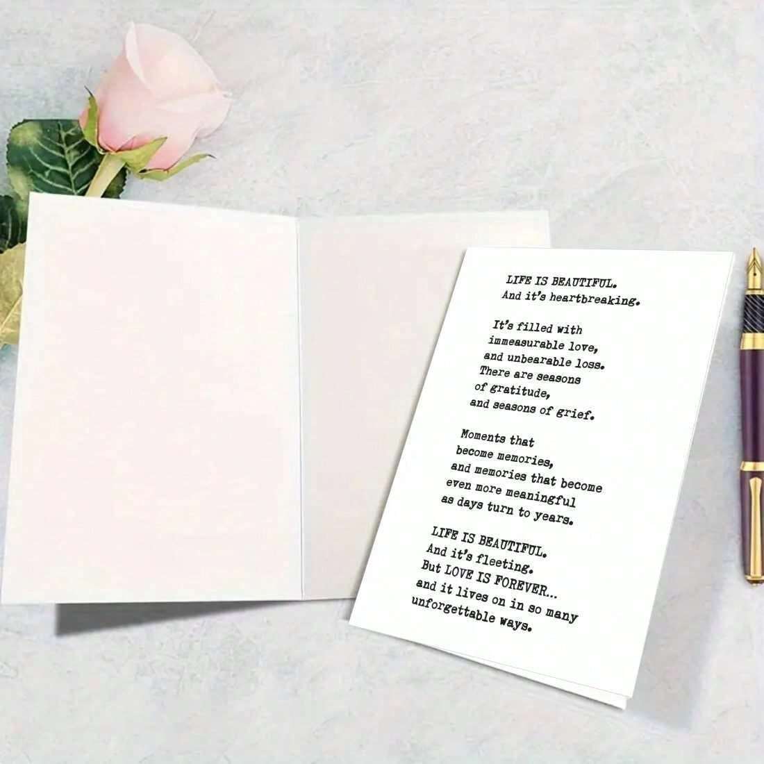 Expressive Condolence Card With Inspirational Quotes - Perfect For ...