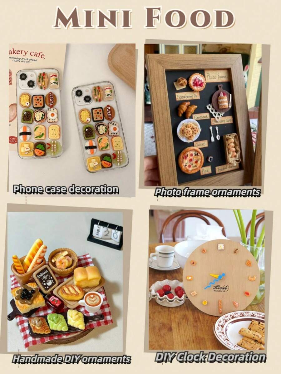 20pcs Mini Food Accessories Mini Kitchen Fake Food Pretend Play Cooking ...