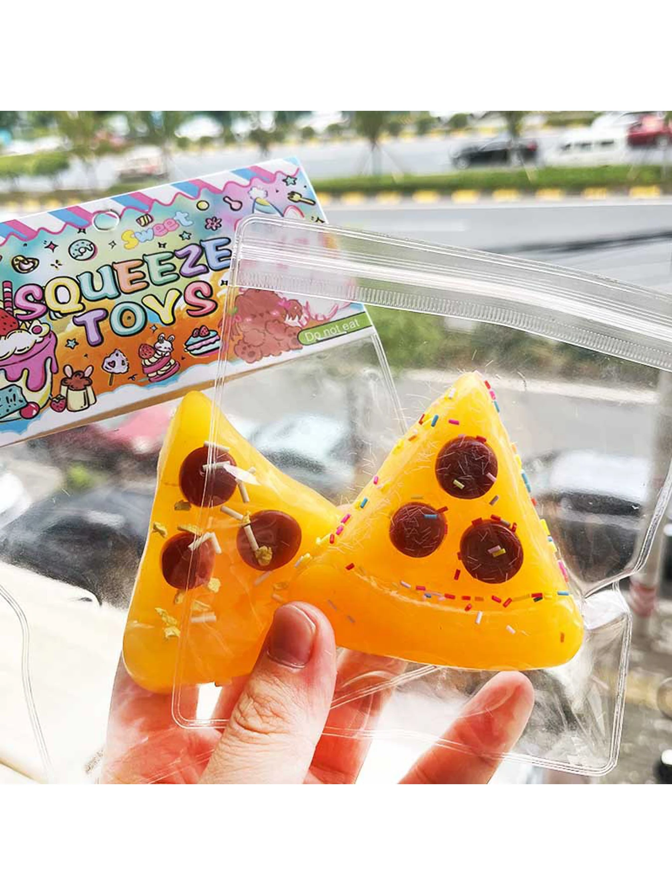 Pizza Squishy Toy, Realistic Simulation Food Squeeze Stress Relief Anti ...
