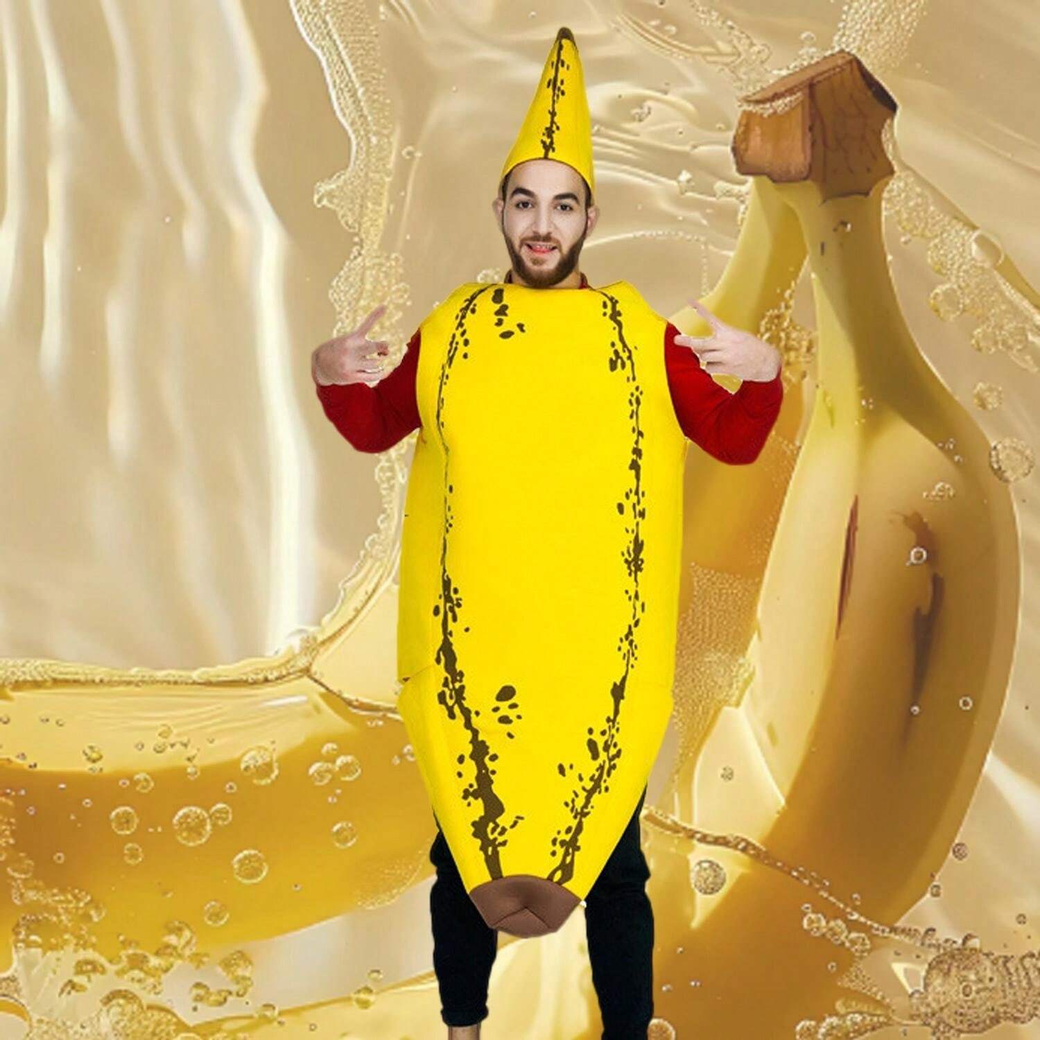 Funny Banana Costumes Adult Hat Clothes Banana Couple Costumes ...