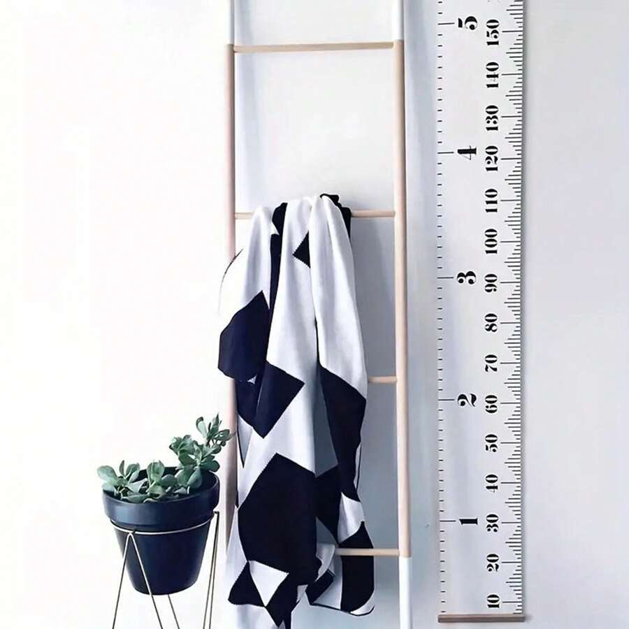 Black & White Classic Height Ruler Growth Chart Wall Decor, Inch & Cm ...