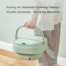 Mini Washing Machine Collapsible Bucket, 6L 3 Modes Effective Steri-Lizing Washer With Drain ...